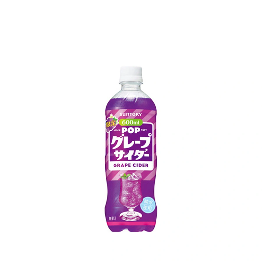SUNTORY POP GRAPE CIDER PET 600ML - Ippondo Japanese & Korean Cosmemart